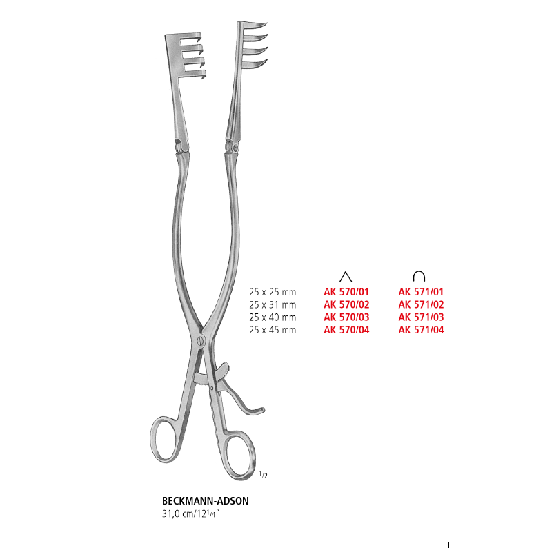 Beckmann-Adson Self Retaining Retractor From 0.0 @Josec Supplies