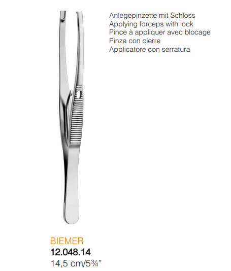 Biemer Clip Applying Forceps From 0.0 @Josec Supplies