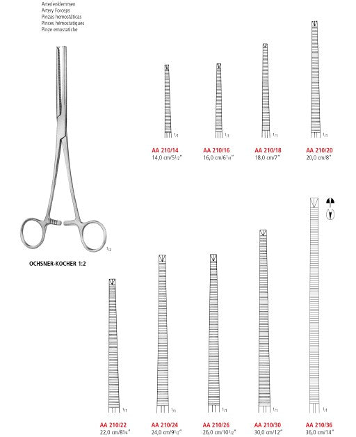 Ochsner-Kocher Artery Forceps From 0.0 @Josec Supplies